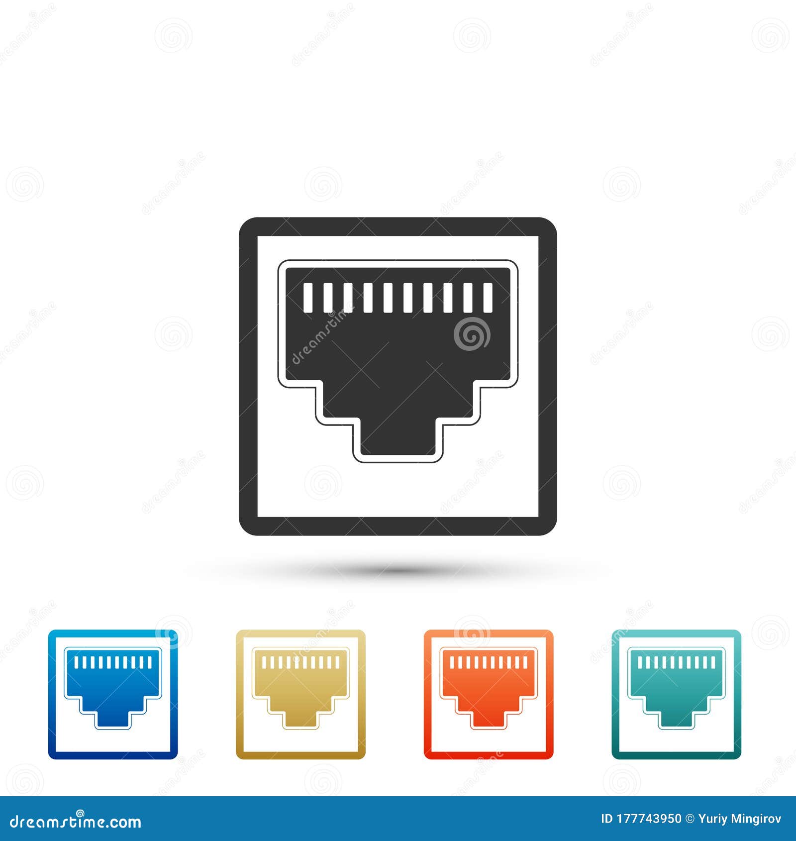 Network Port - Cable Socket Icon Isolated on White Background. LAN Port ... Network Port - Cable Socket Icon Isolated on White Background. LAN Port ...