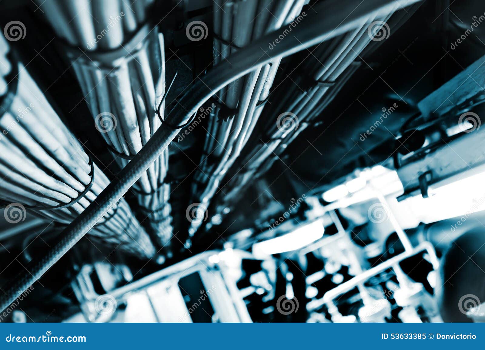 Network and Power Cables, Abstract Flow of Information in Internet ...