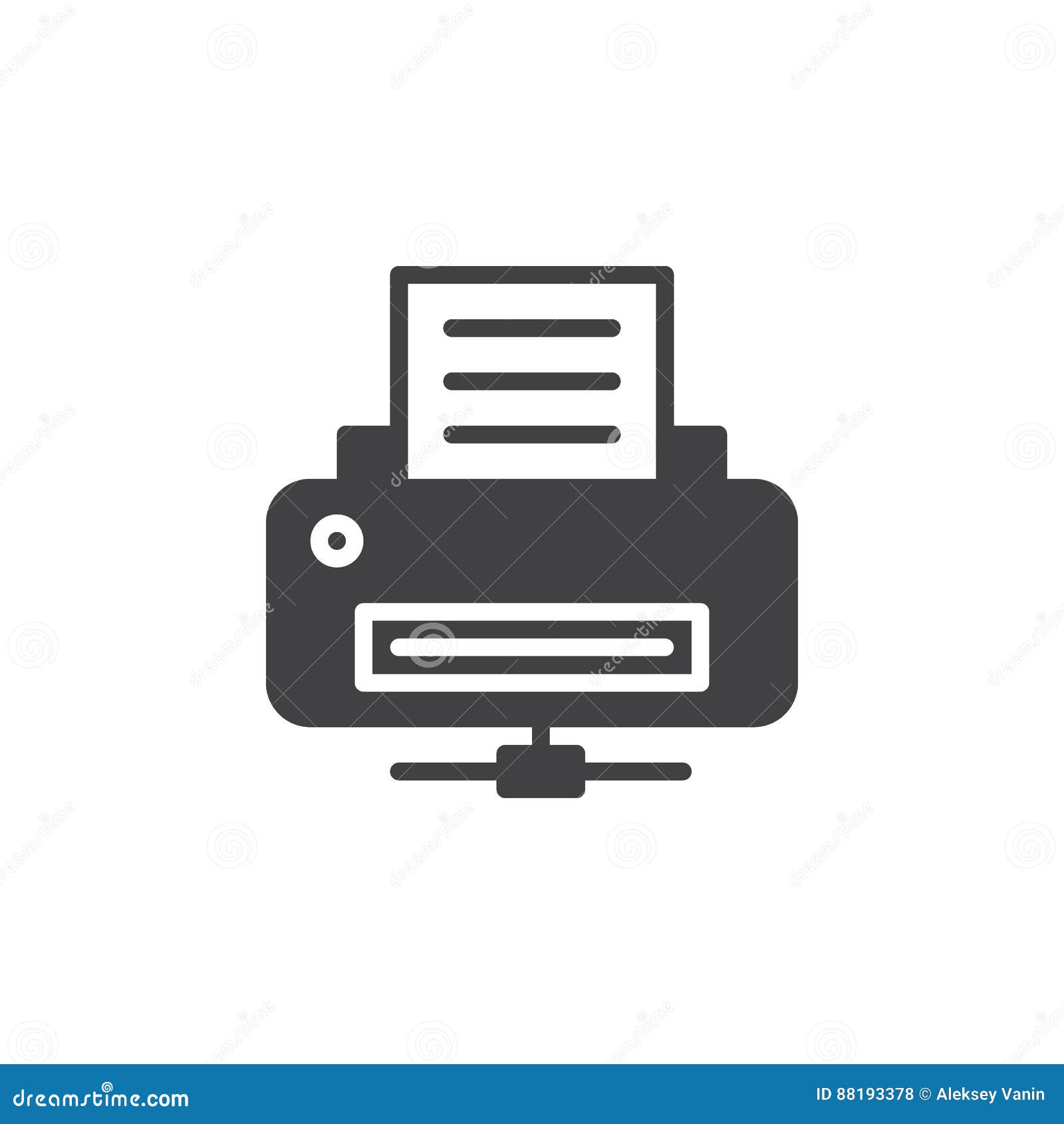 Network Printer Icon Vector, Filled Flat Sign Stock Vector ...