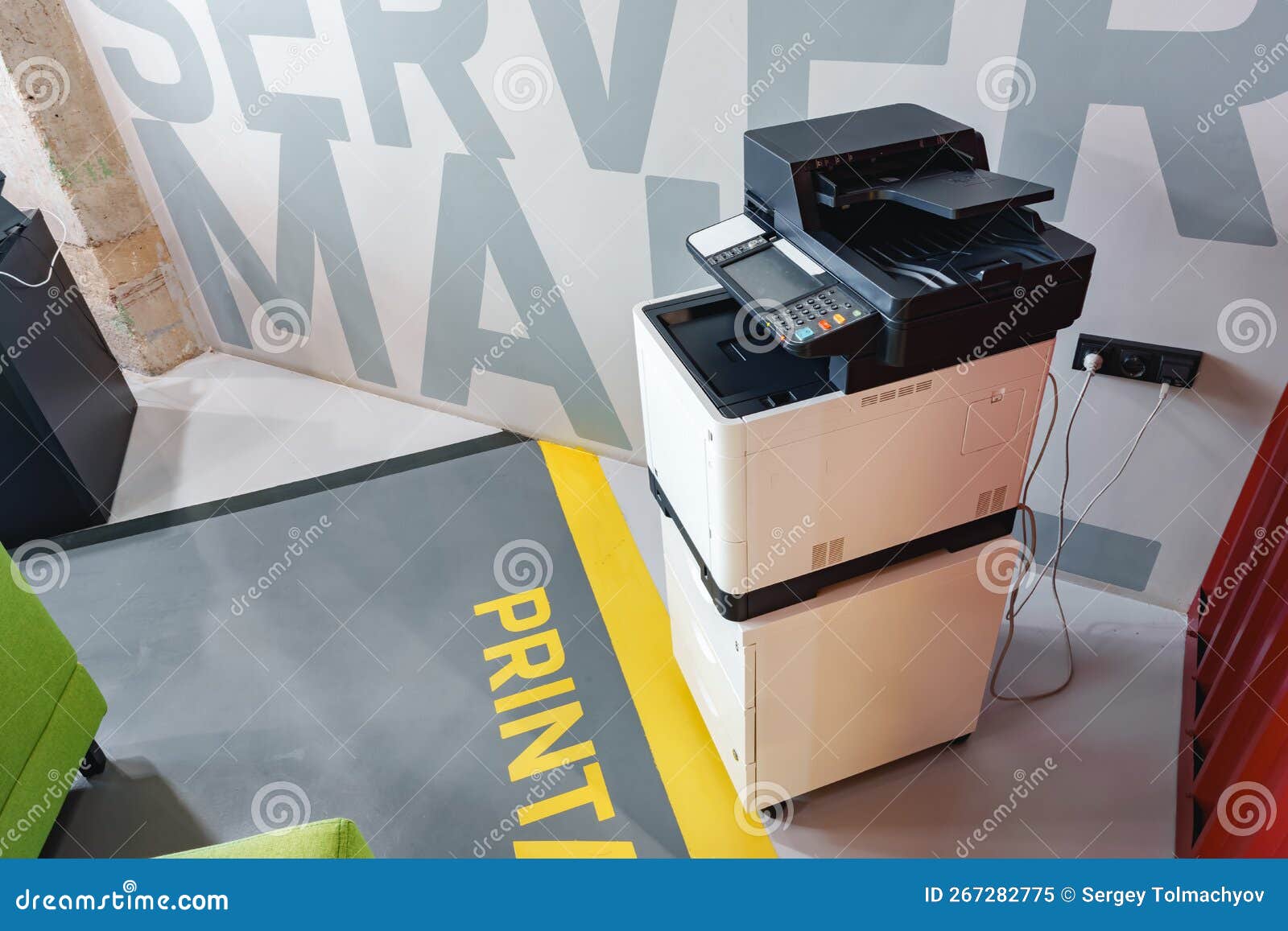 Network Printer Multi-function Machine in Modern Office Stock Image ...