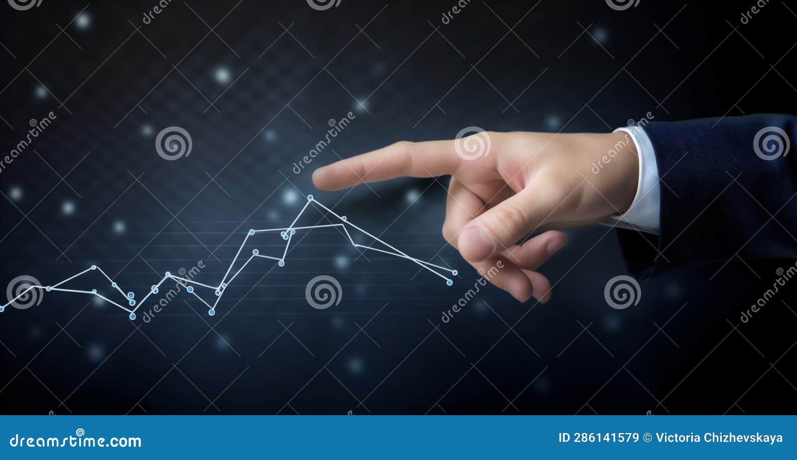 Technology Graph Business Virtual Chart Network Concept Analysis Hand ...