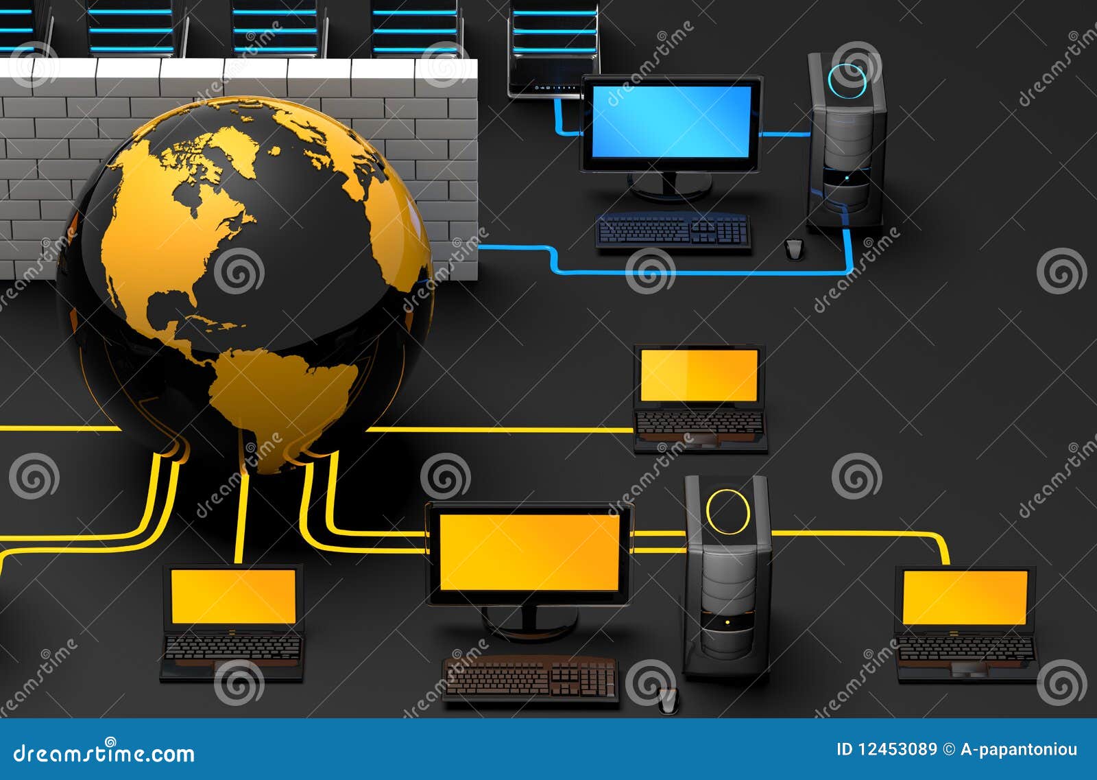 Network Protection stock illustration. Illustration of world - 12453089