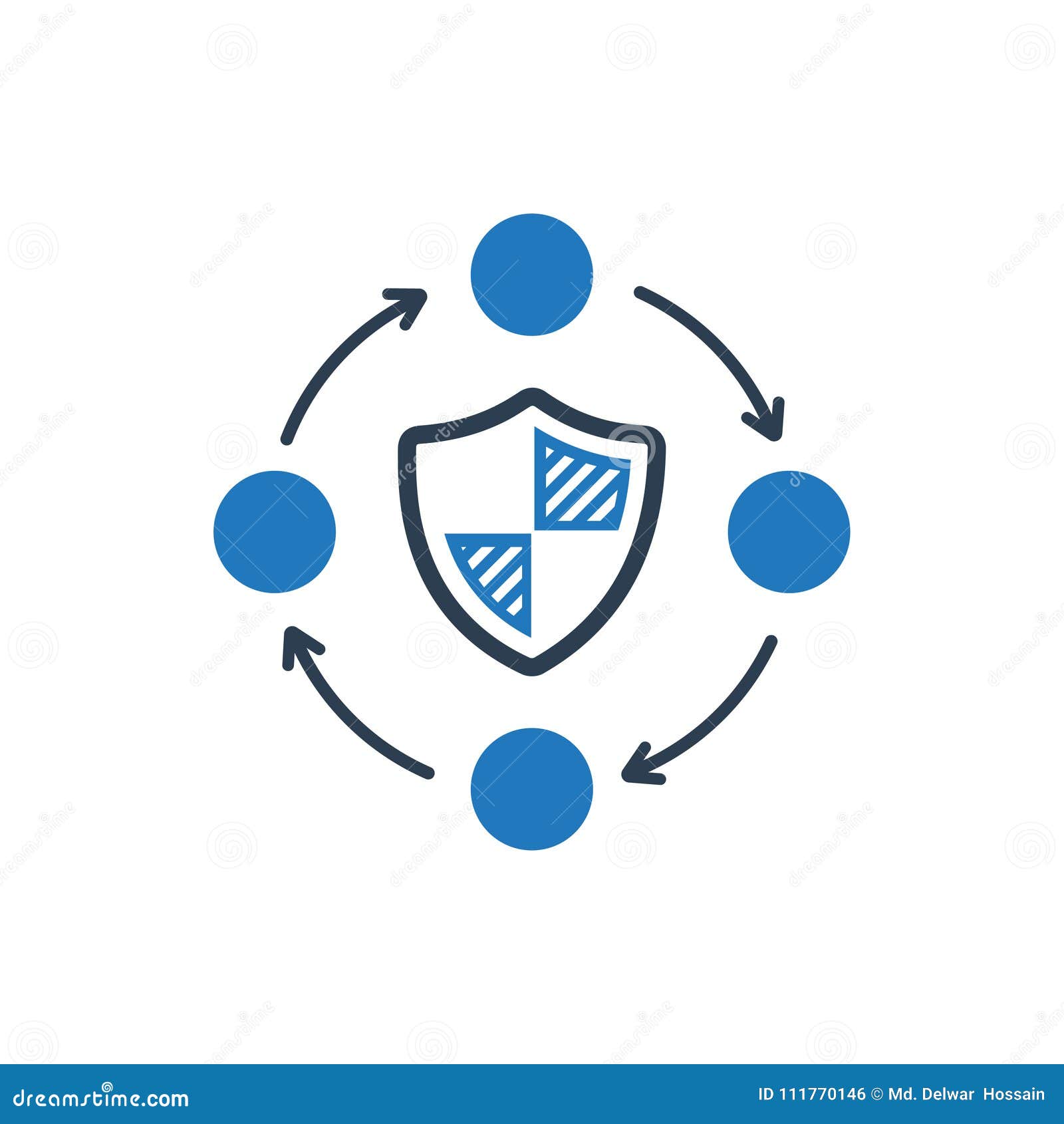 Network protection icon stock vector. Illustration of sheild - 111770146