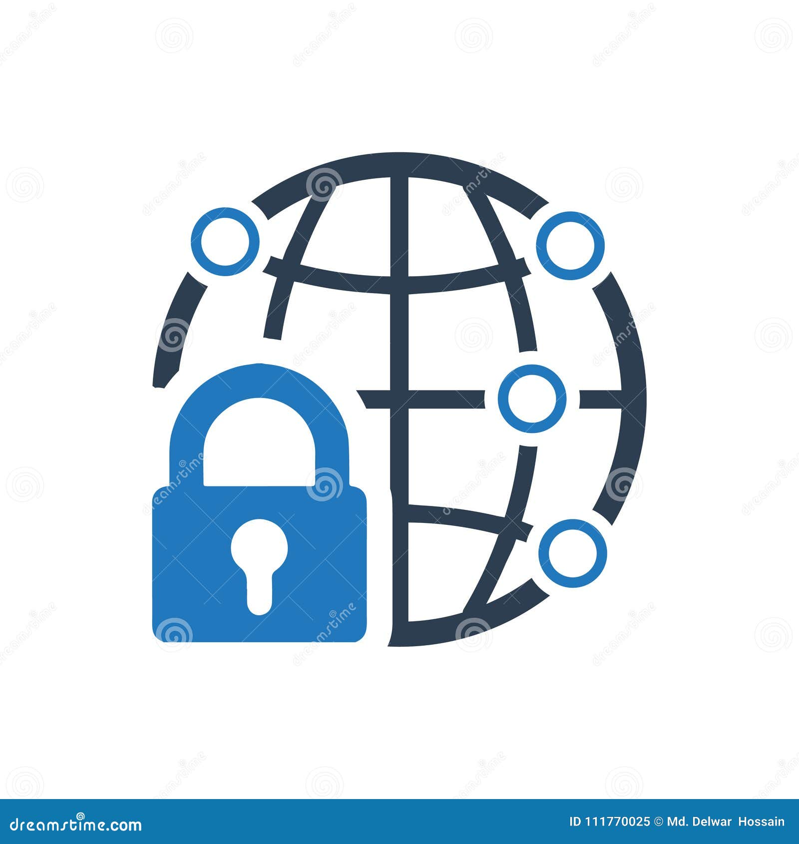 Network Protection Icon stock vector. Illustration of security - 111770025