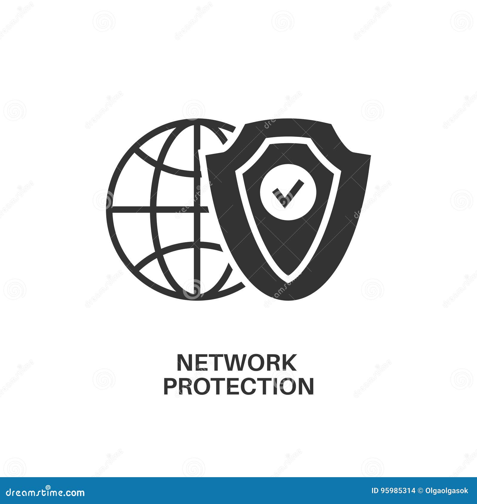 Network protection icon stock vector. Illustration of network - 95985314