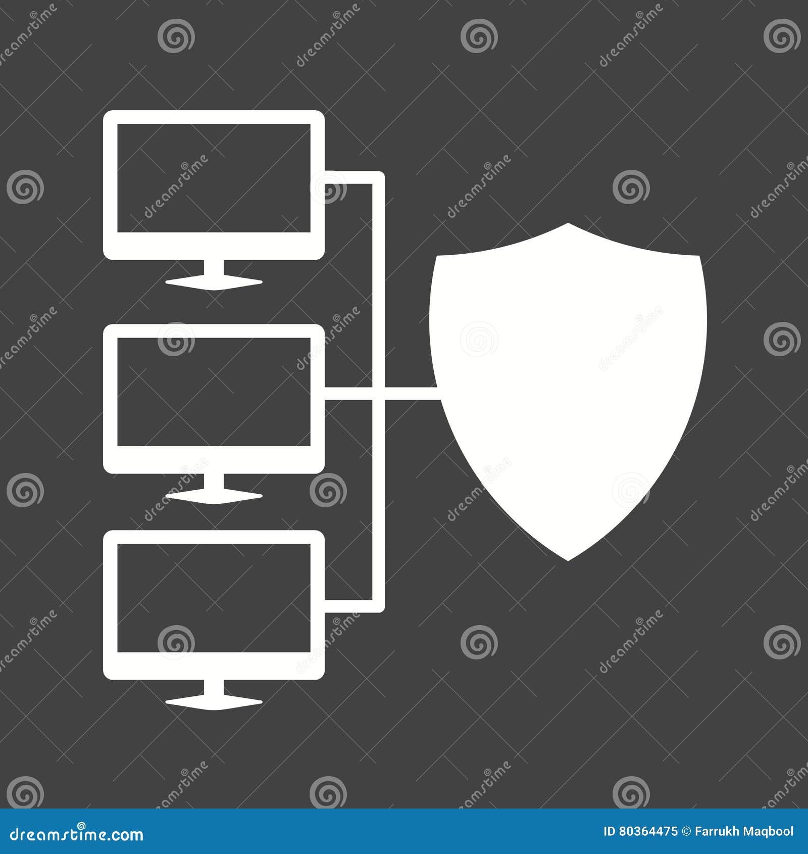 Network Protection stock vector. Illustration of shield - 80364475