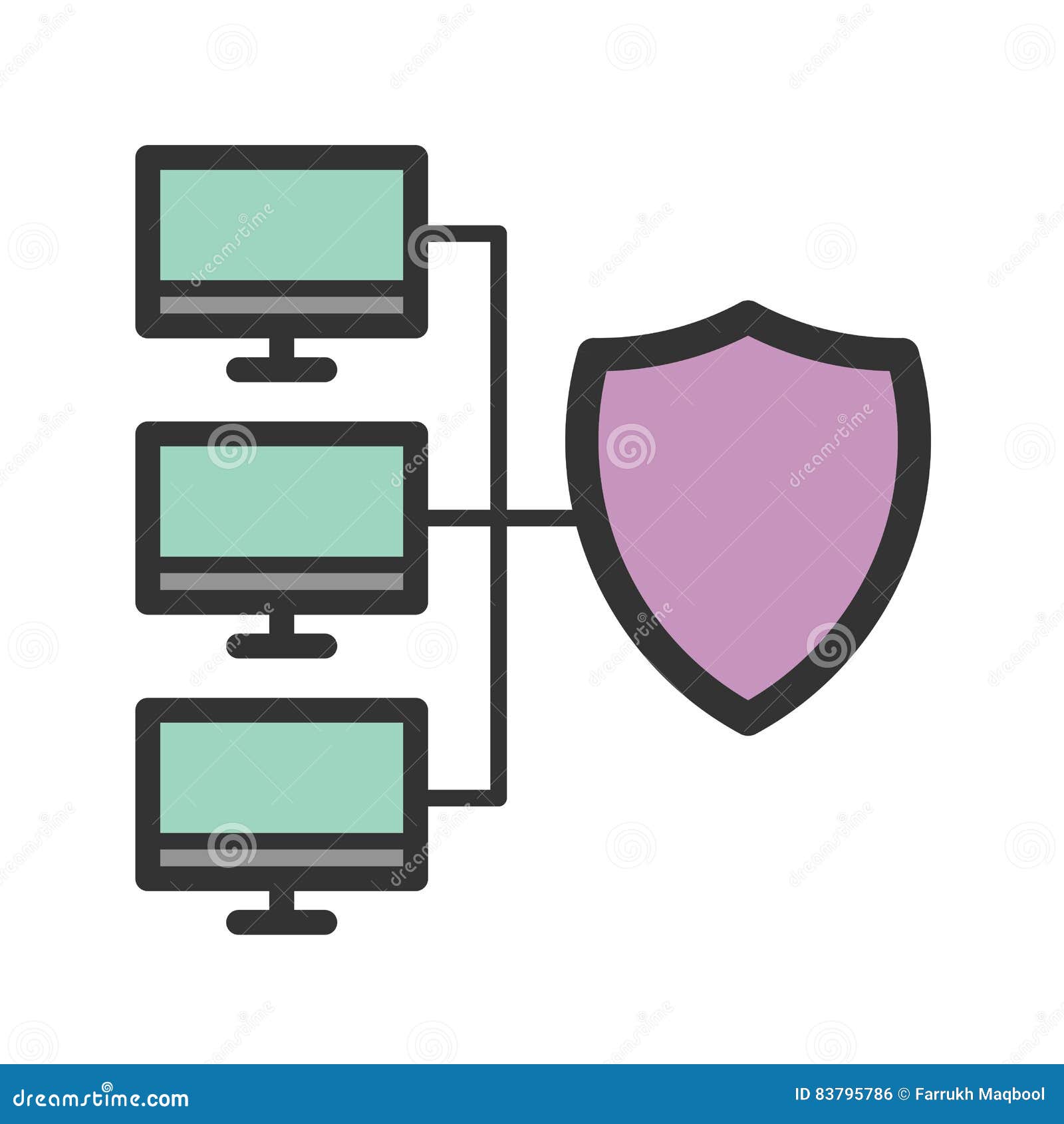 Network Protection stock vector. Illustration of firewall - 83795786