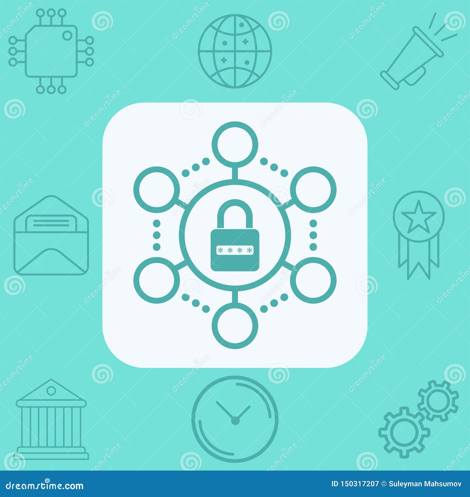 Network Protection Vector Icon Sign Symbol Stock Illustration ...