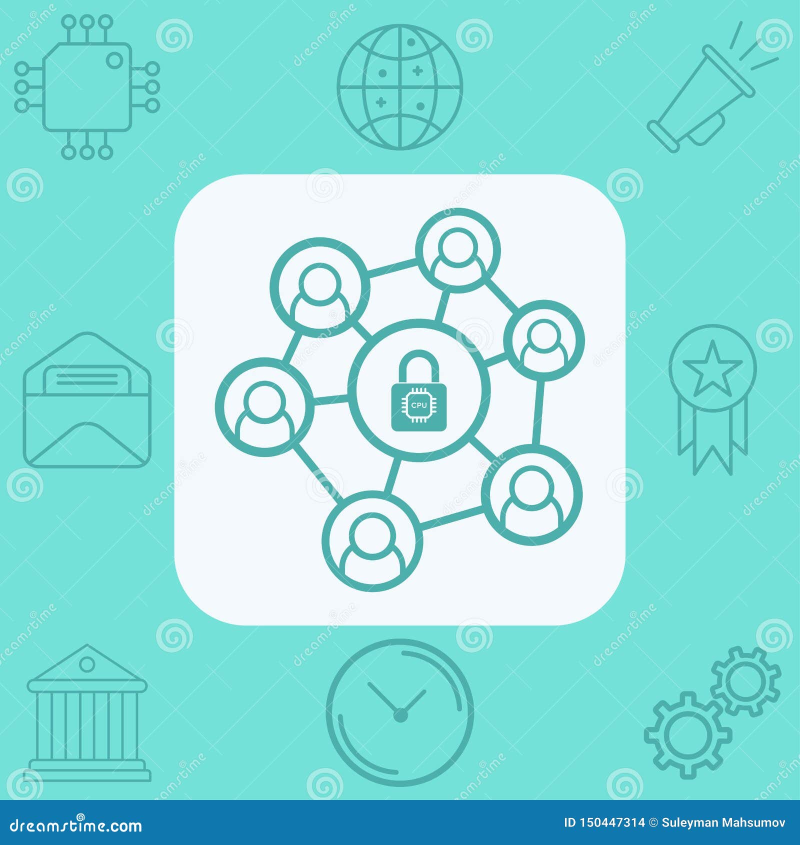 Network Protection Vector Icon Sign Symbol Stock Vector - Illustration ...