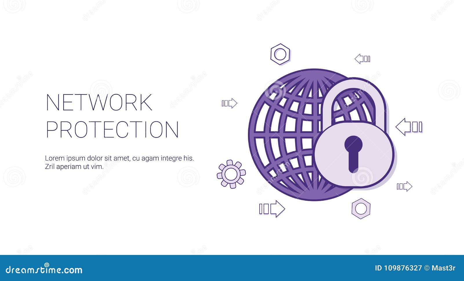 Network Protection Web Banner with Copy Space Online Security Concept ...