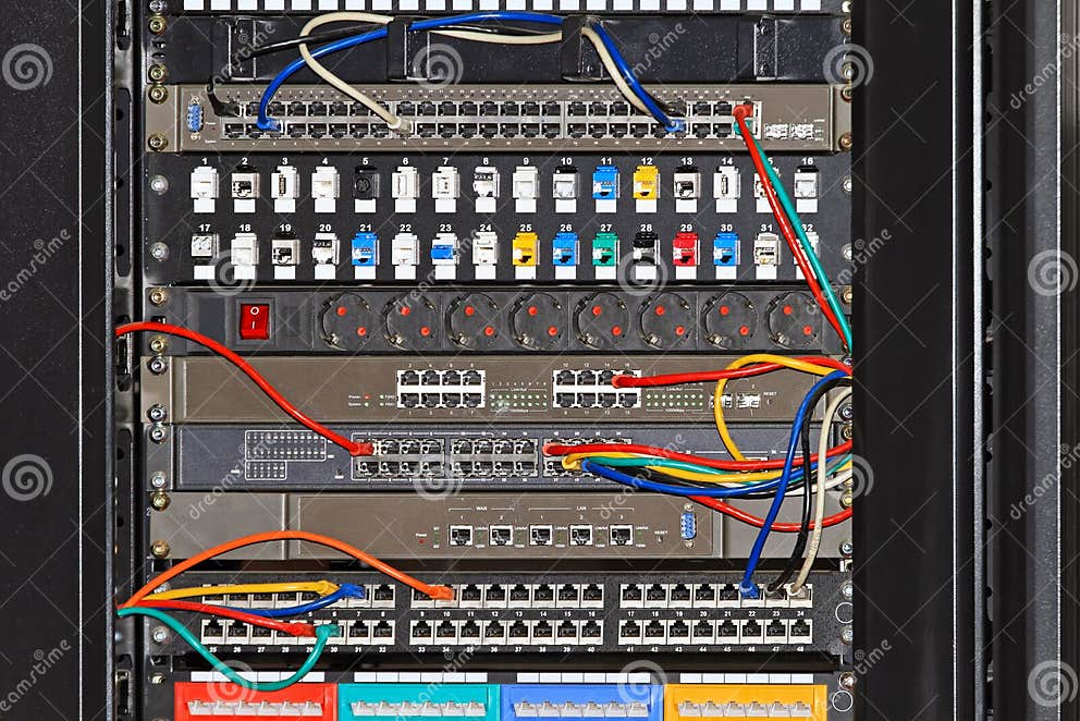 Network rack stock photo. Image of internet, cable, computer - 22470664