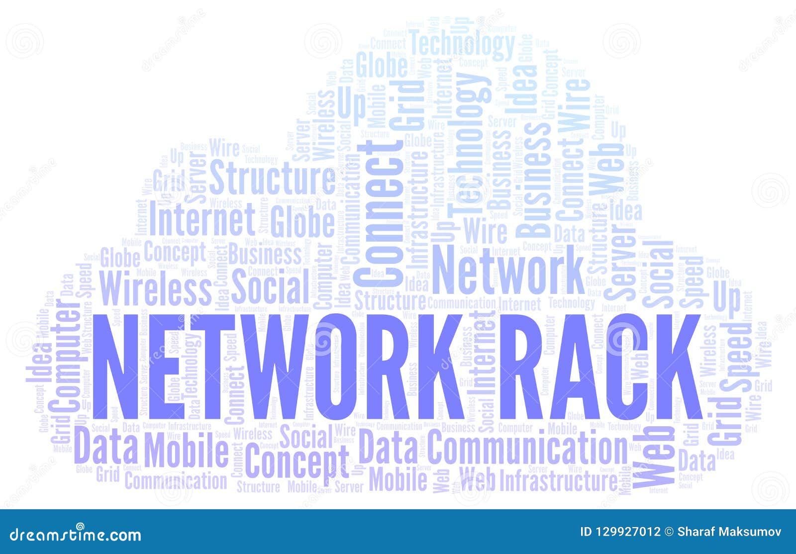 Network Rack word cloud. stock illustration. Illustration of font ...