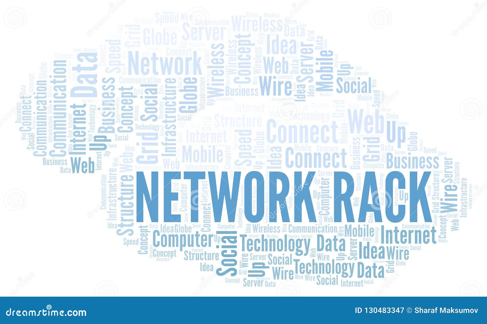 Network Rack word cloud. stock illustration. Illustration of rack ...
