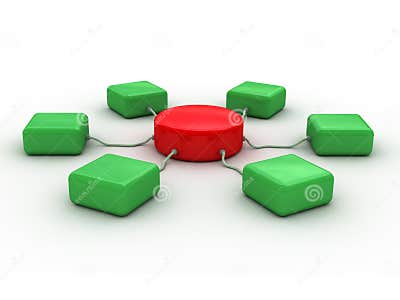 Network (red and green) stock illustration. Illustration of ...