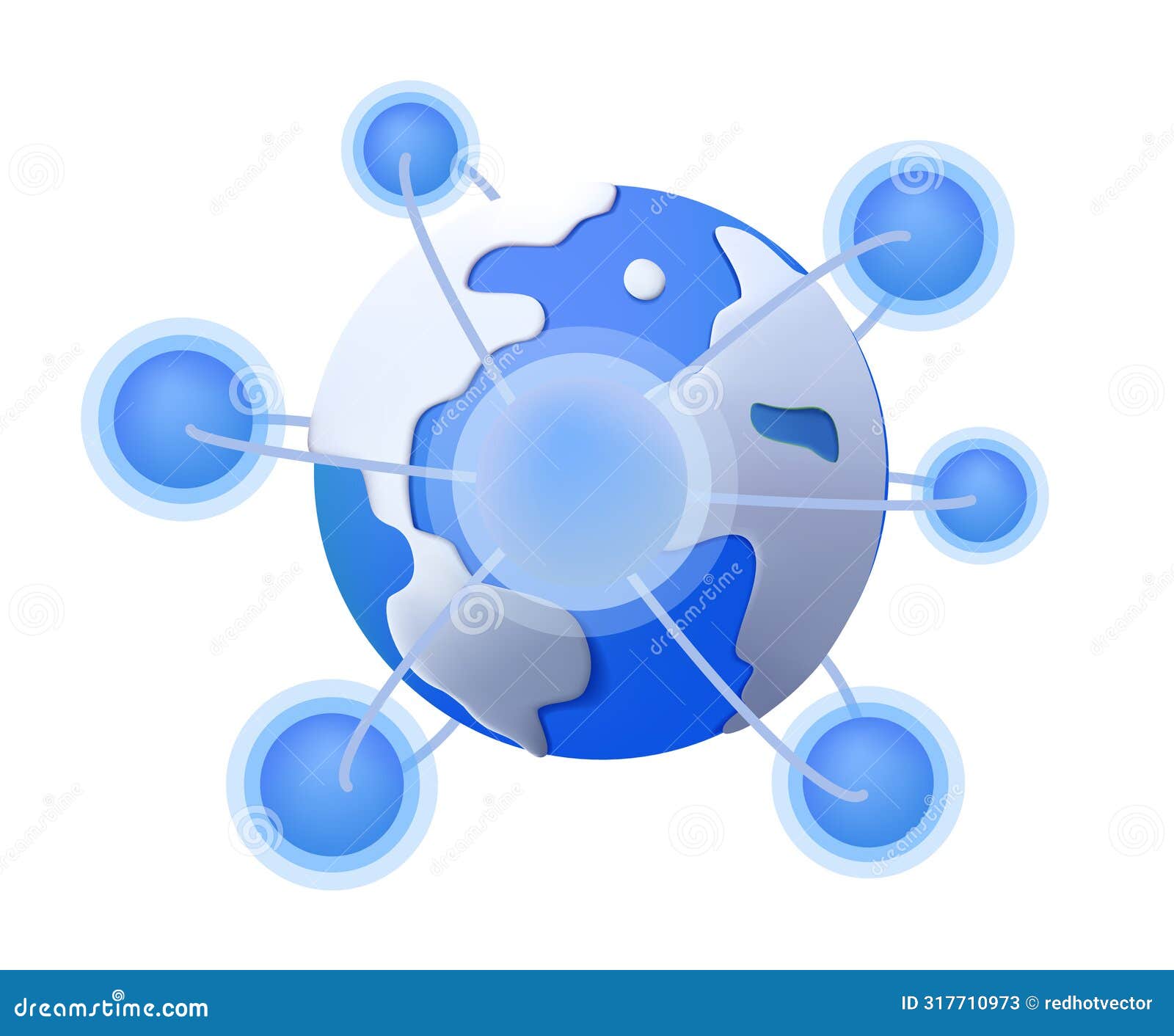 Network Related 3D Illustration, Internet. Icon Website. Vector ...