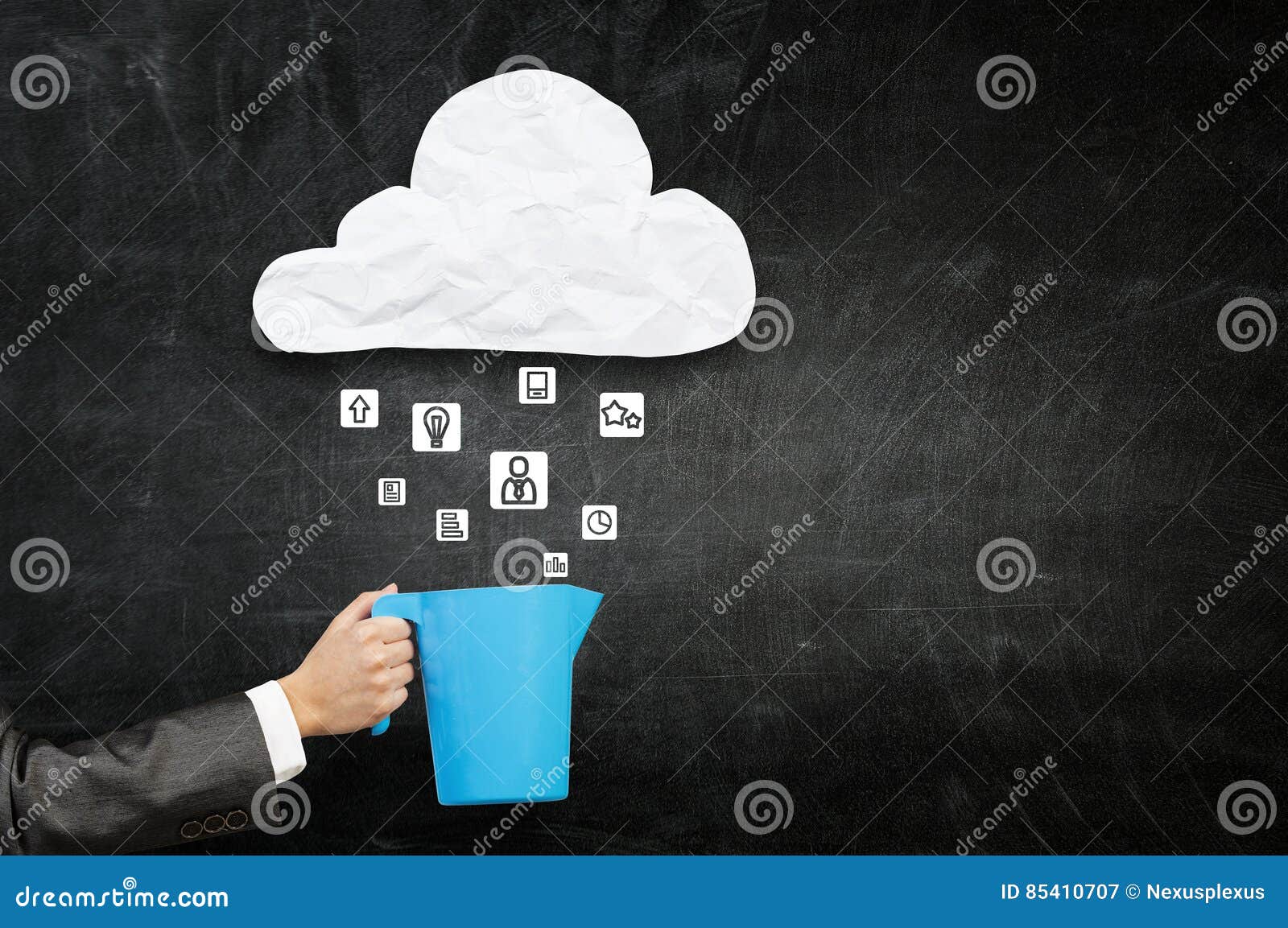 Network of Remote Service . Mixed Media Stock Image - Image of blue ...