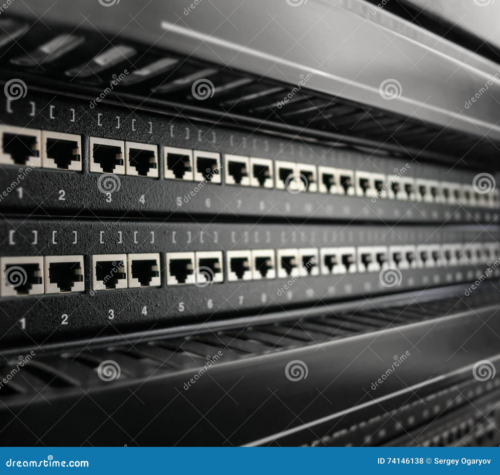 Network RJ-45 Patch Panel Royalty-Free Stock Image | CartoonDealer.com ...