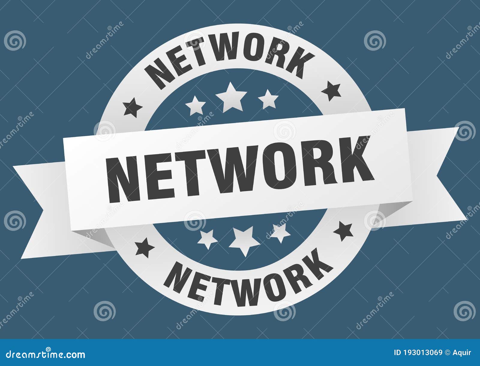 Network Round Ribbon Isolated Label. Network Sign Stock Vector ...