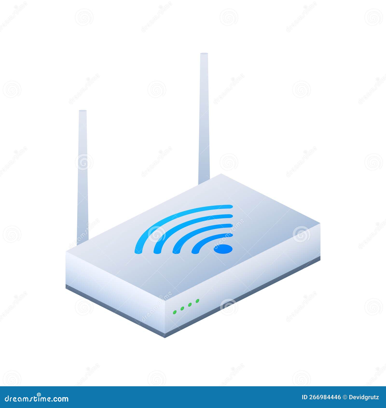 Network Router 3D WiFi Router. Internet Service Wireless Router. Vector ...