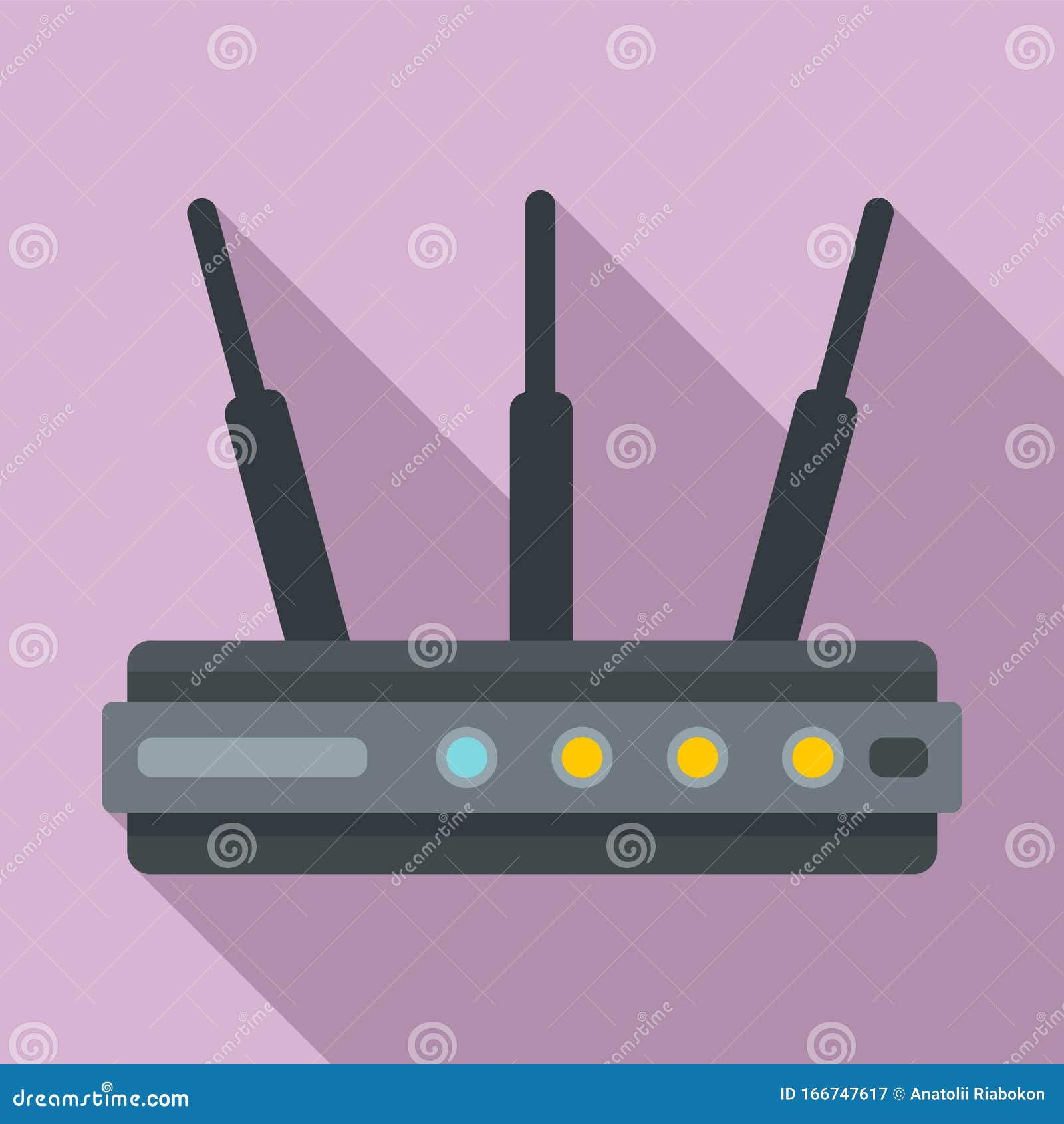 Network Router Icon, Flat Style Stock Vector - Illustration of ...