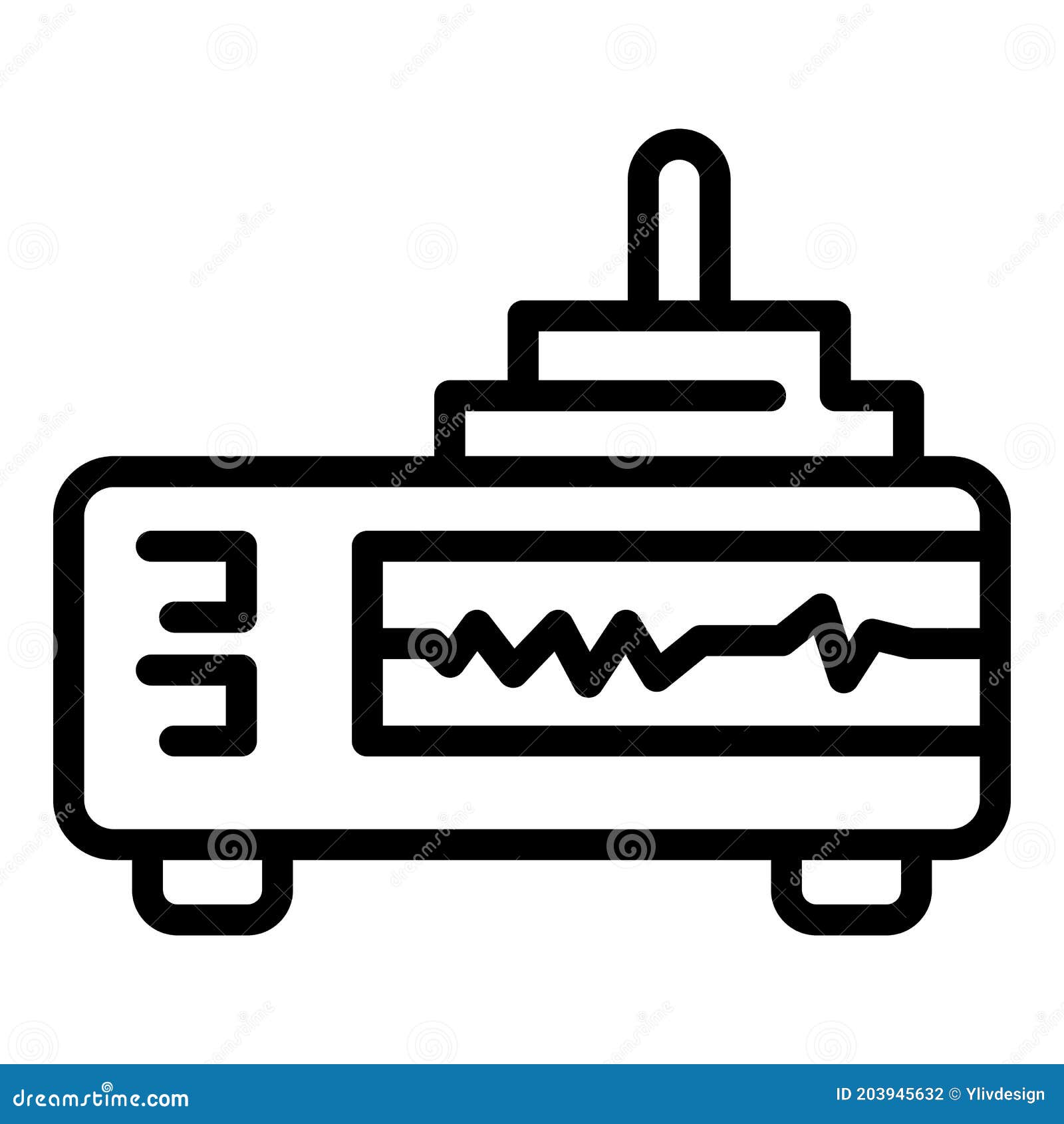 Network Router Icon, Outline Style Stock Vector - Illustration of ...