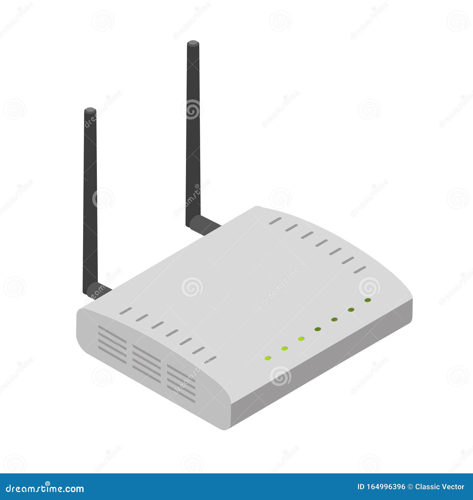 Wi-fi Router Isometric Icon. 3d Line Art Technical Drawing. Editable ...