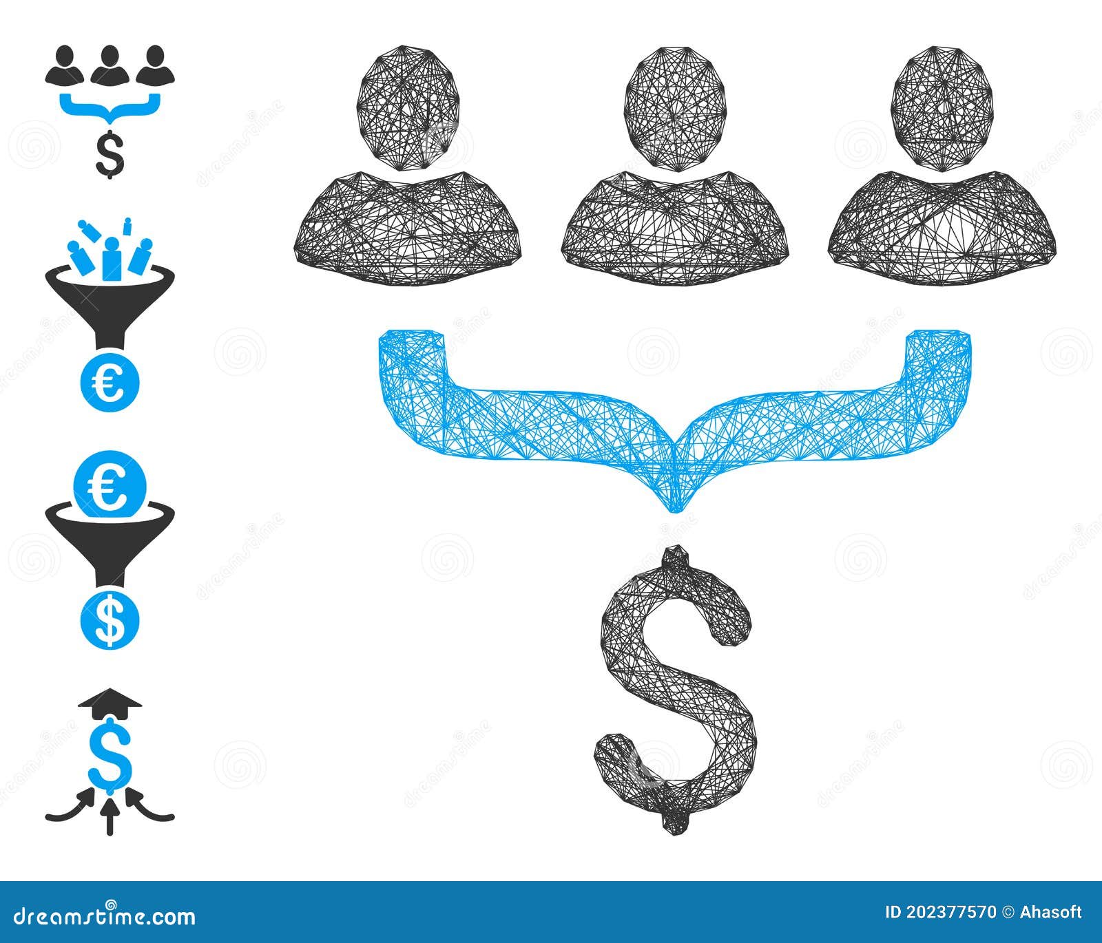 Network Sales Filter Vector Mesh Stock Vector - Illustration of money ...
