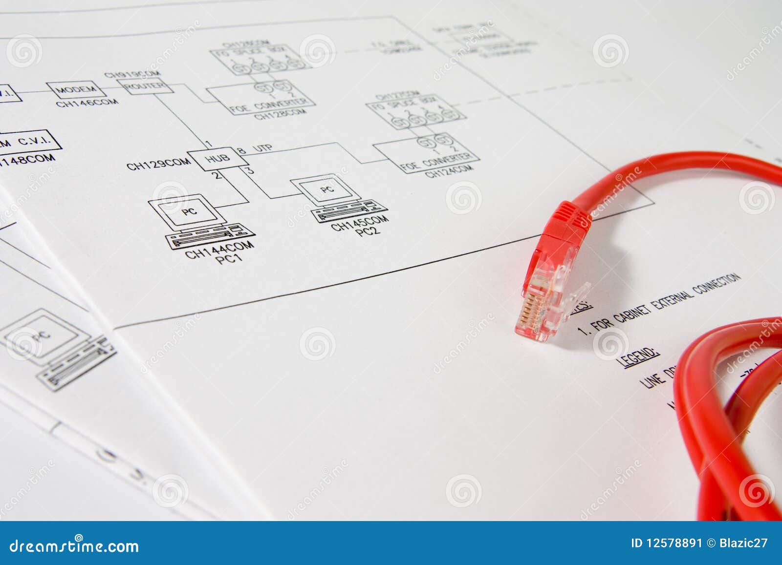 Network scheme stock image. Image of ethernet, cable - 12578891