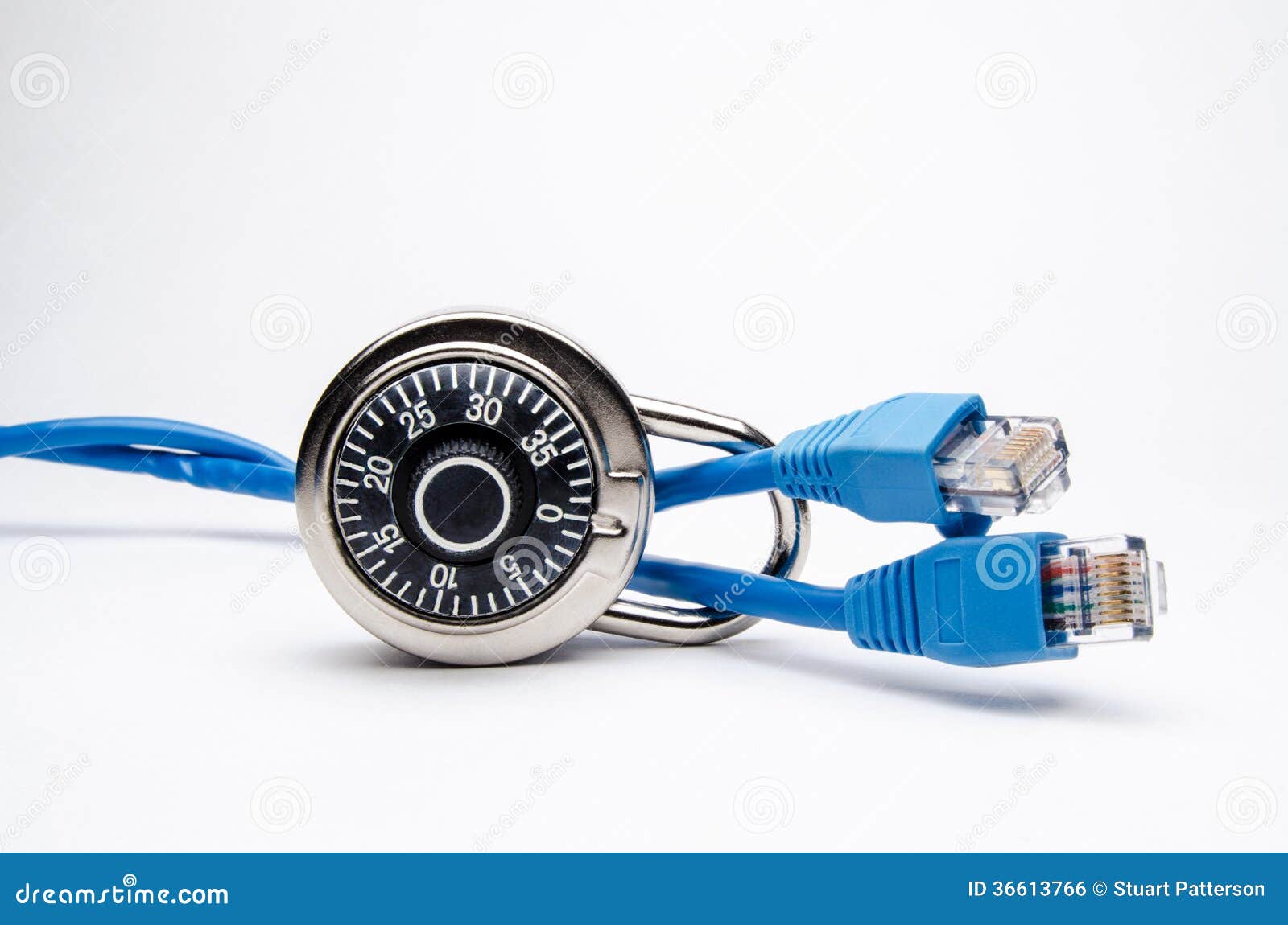 Network Security with Combination Lock on Side Stock Photo - Image of ...