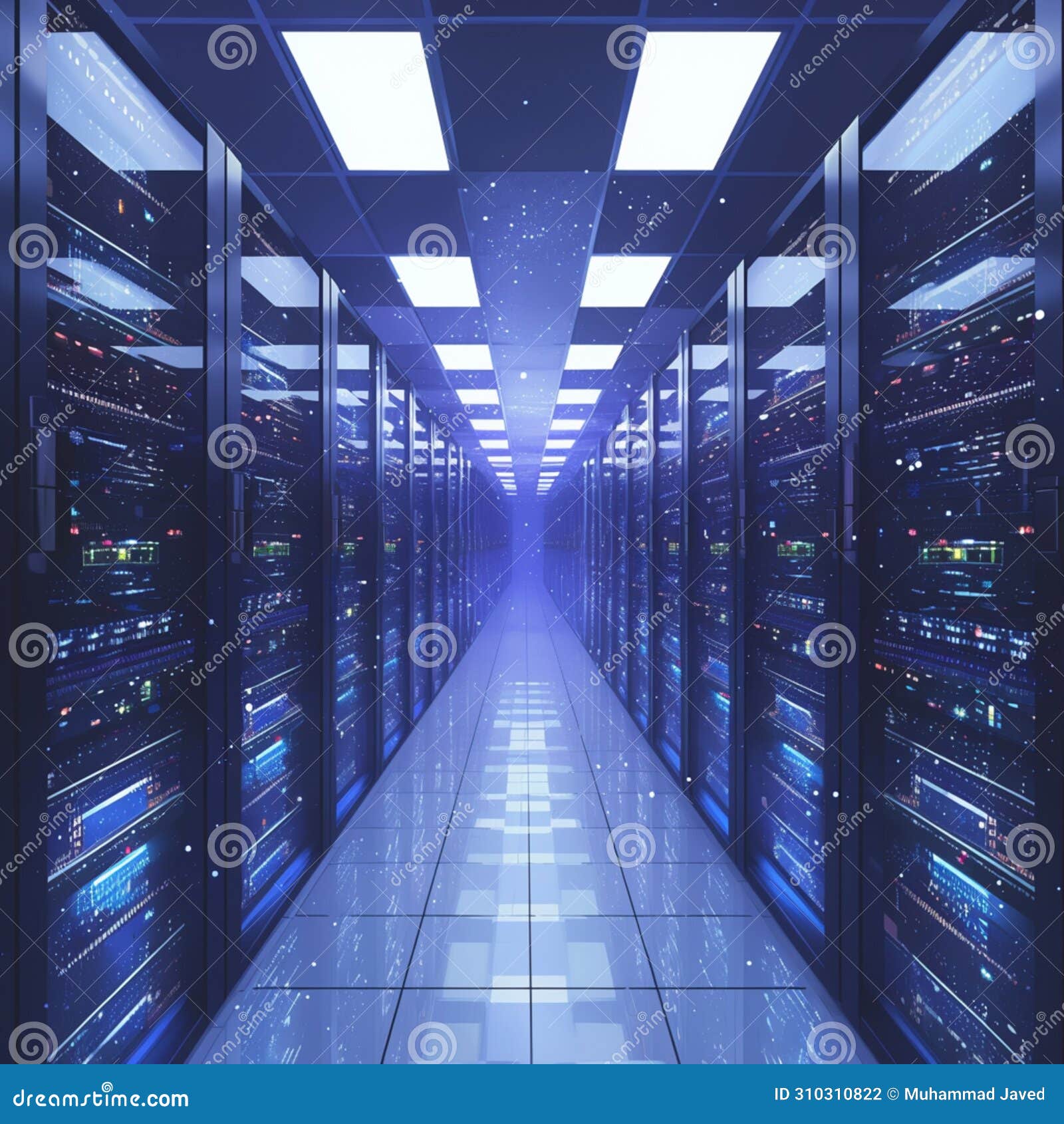 Network Security Computer Racks in a High Tech Data Center Stock ...