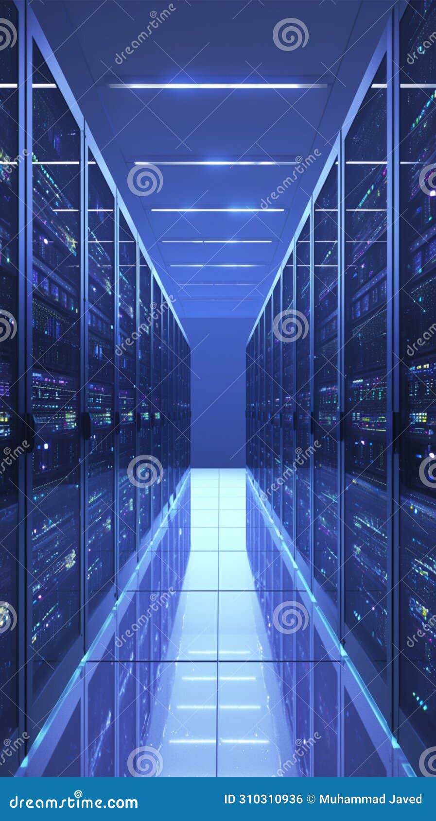 Network Security Computer Racks in a High Tech Data Center Stock ...