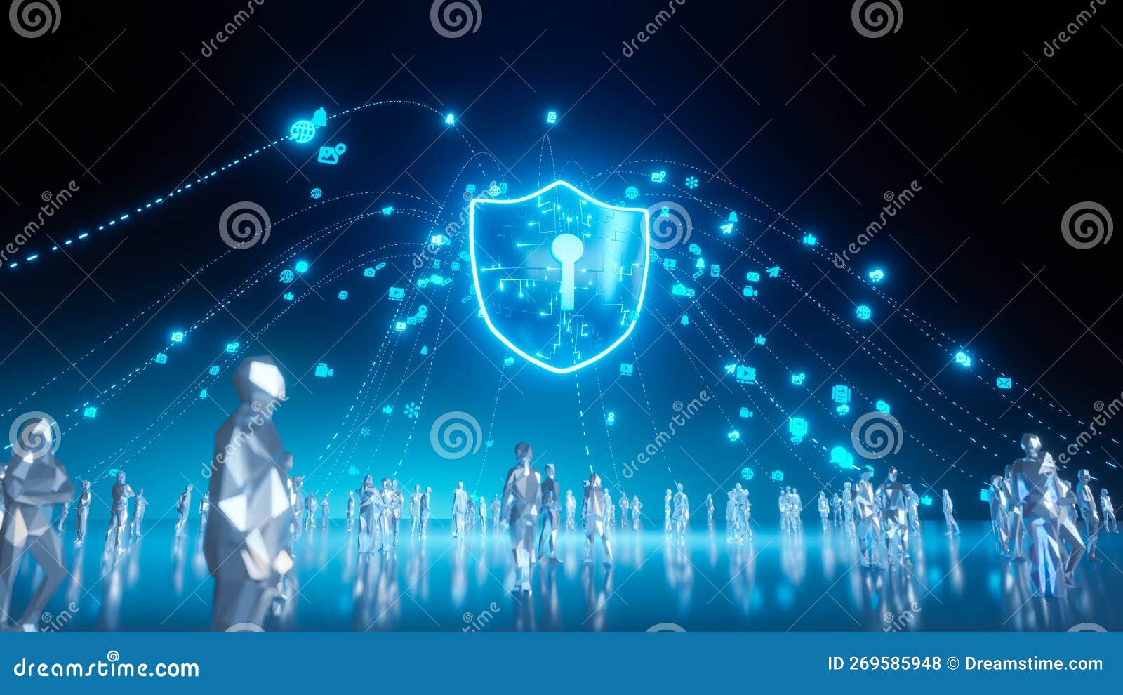 Network Security Concept. Data Protection Stock Illustration ...