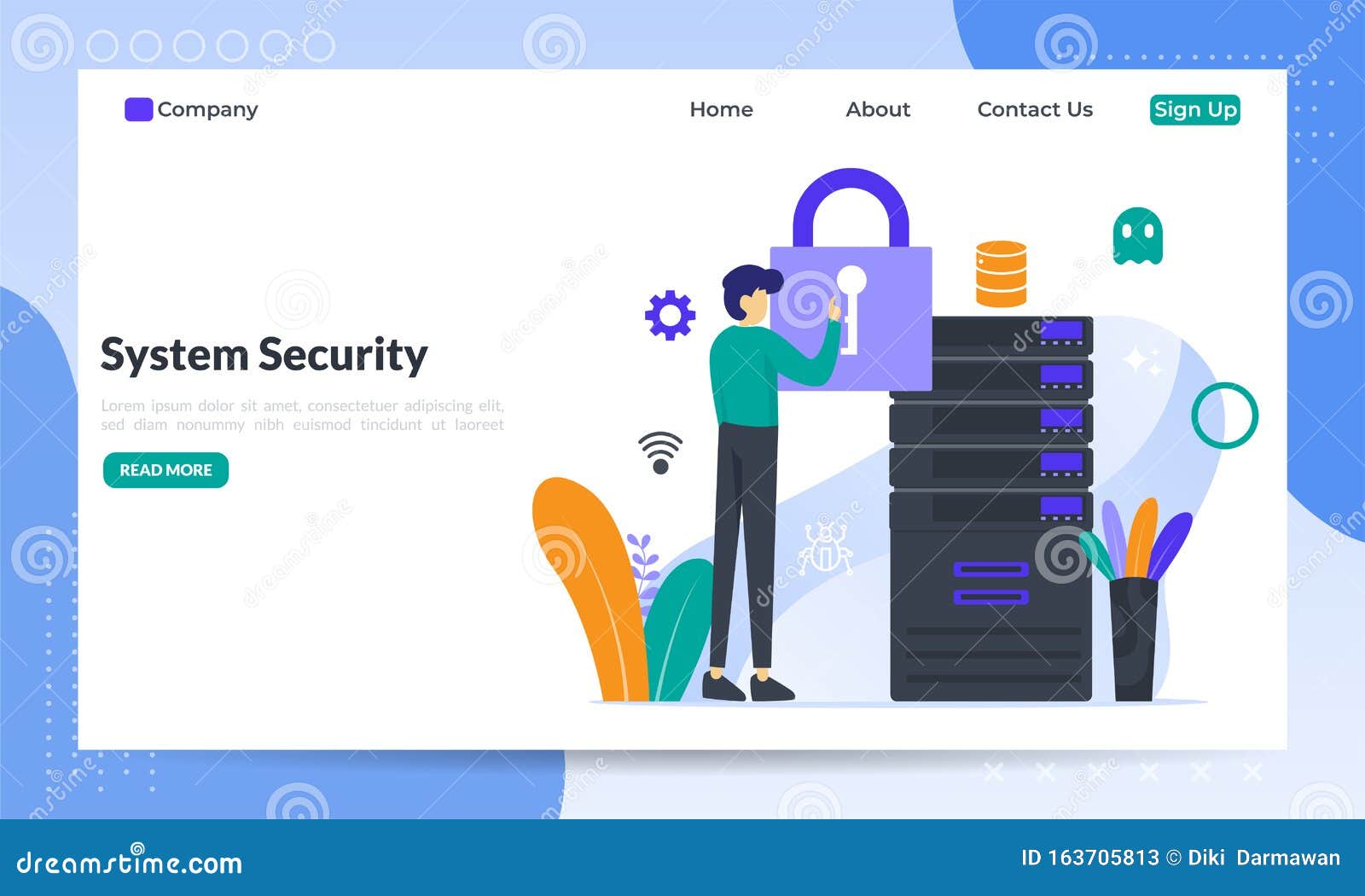 Network Security Concept Database Secure And Personal Data Protection