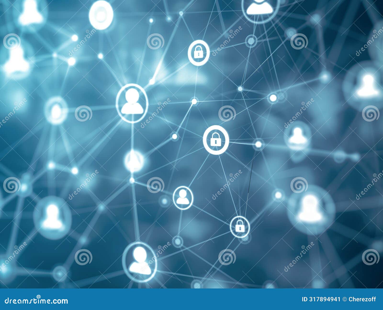 Network Security Concept with Locks and Avatars Stock Image - Image of ...