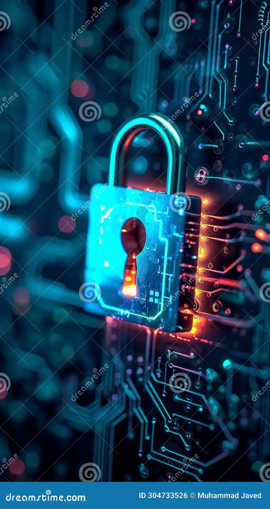 Network Security Digital Key and Lock Protect Against Cyber Threats ...