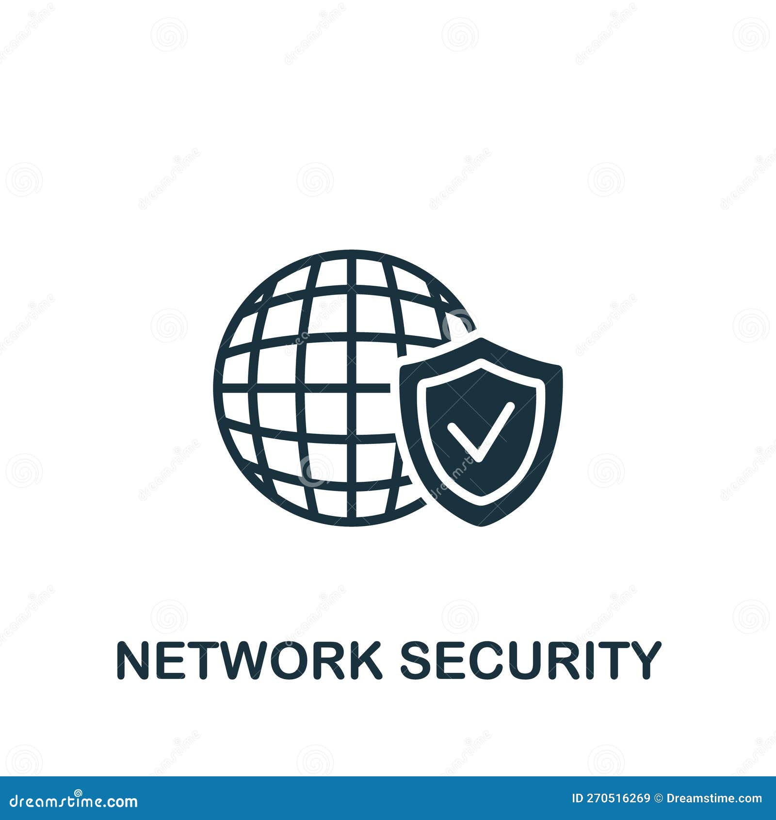 Network Security Icon. Monochrome Simple Sign from Security Collection ...