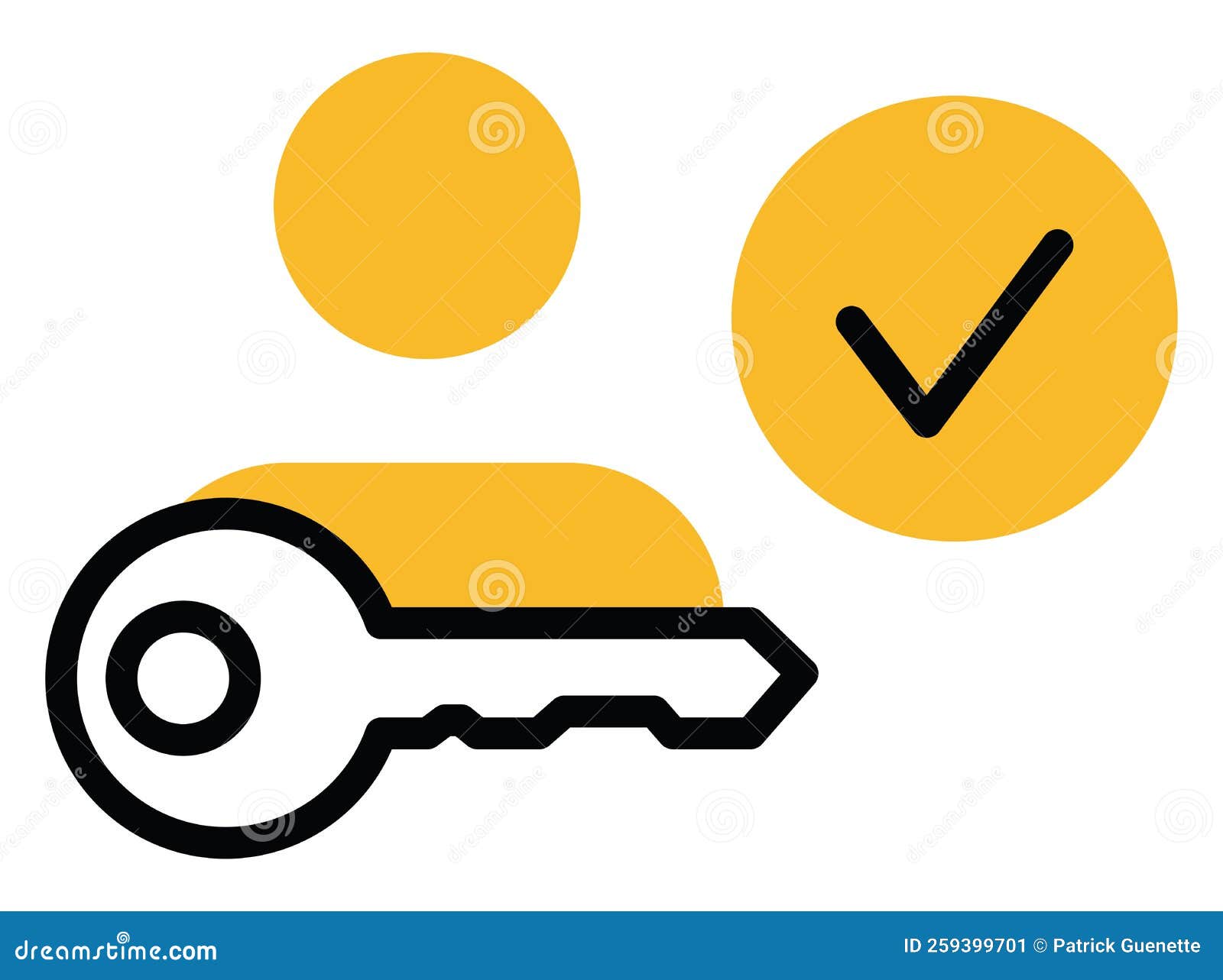 Network security key, icon stock vector. Illustration of concept ...