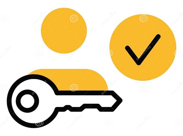 Network security key, icon stock vector. Illustration of concept ...