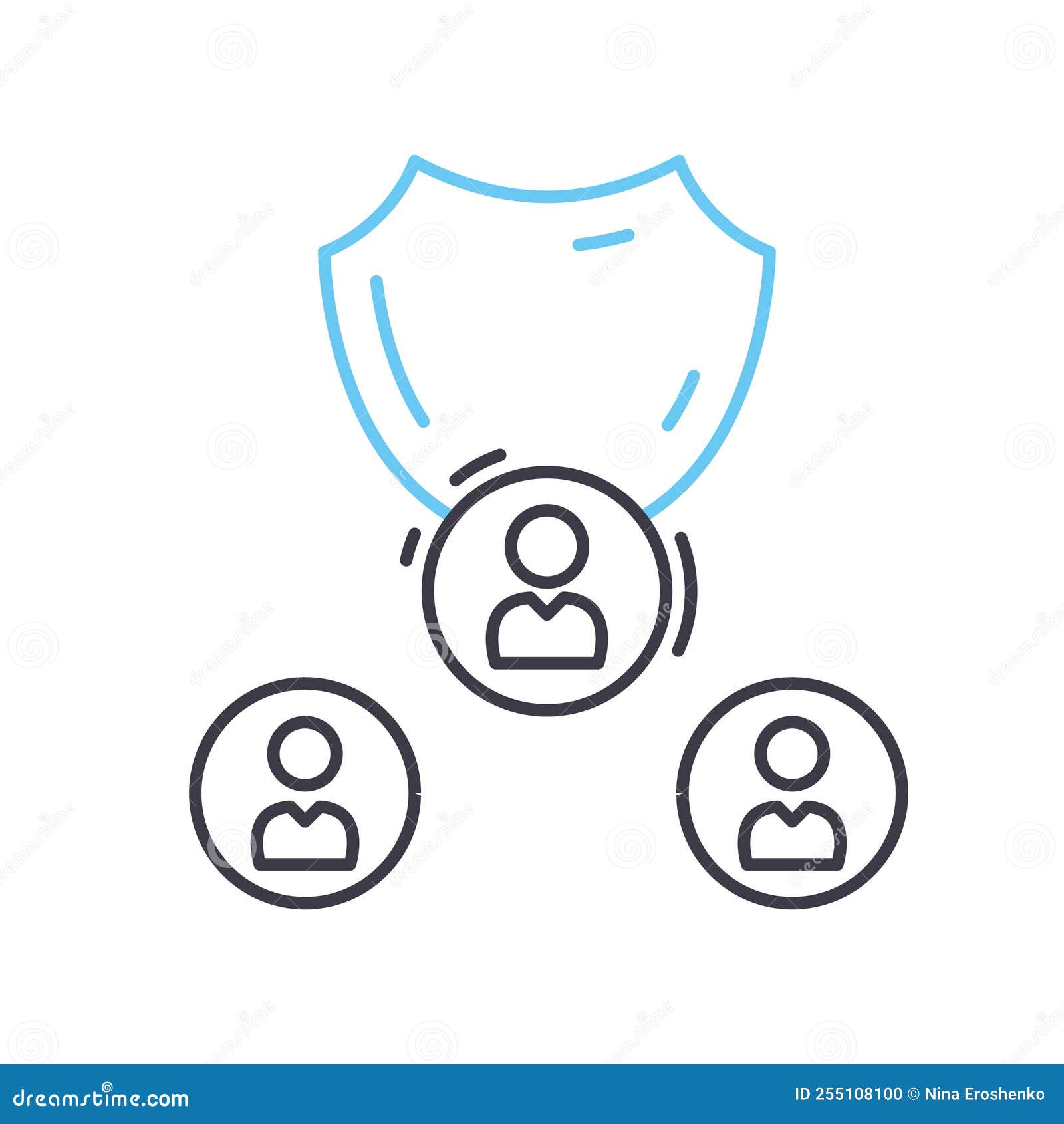Network Security Line Icon, Outline Symbol, Vector Illustration ...