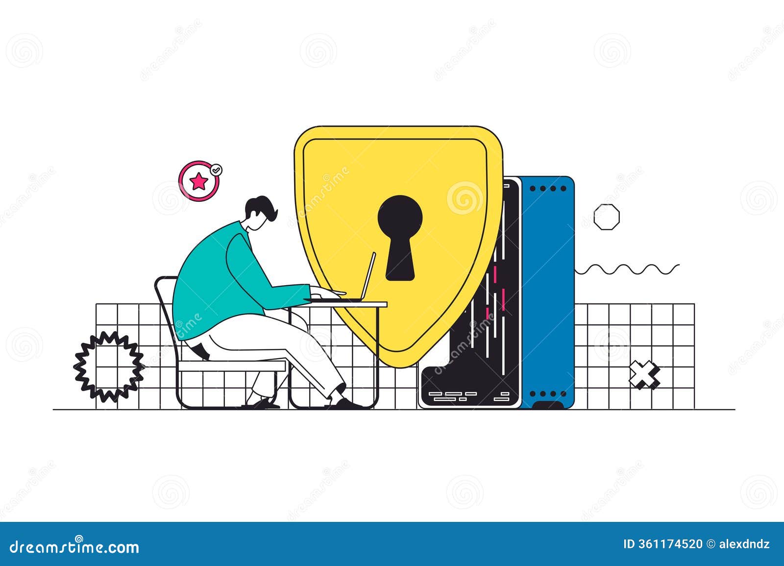 Security Cam Outline Icon Collection Or Set. Security Cam Thin Vector ...