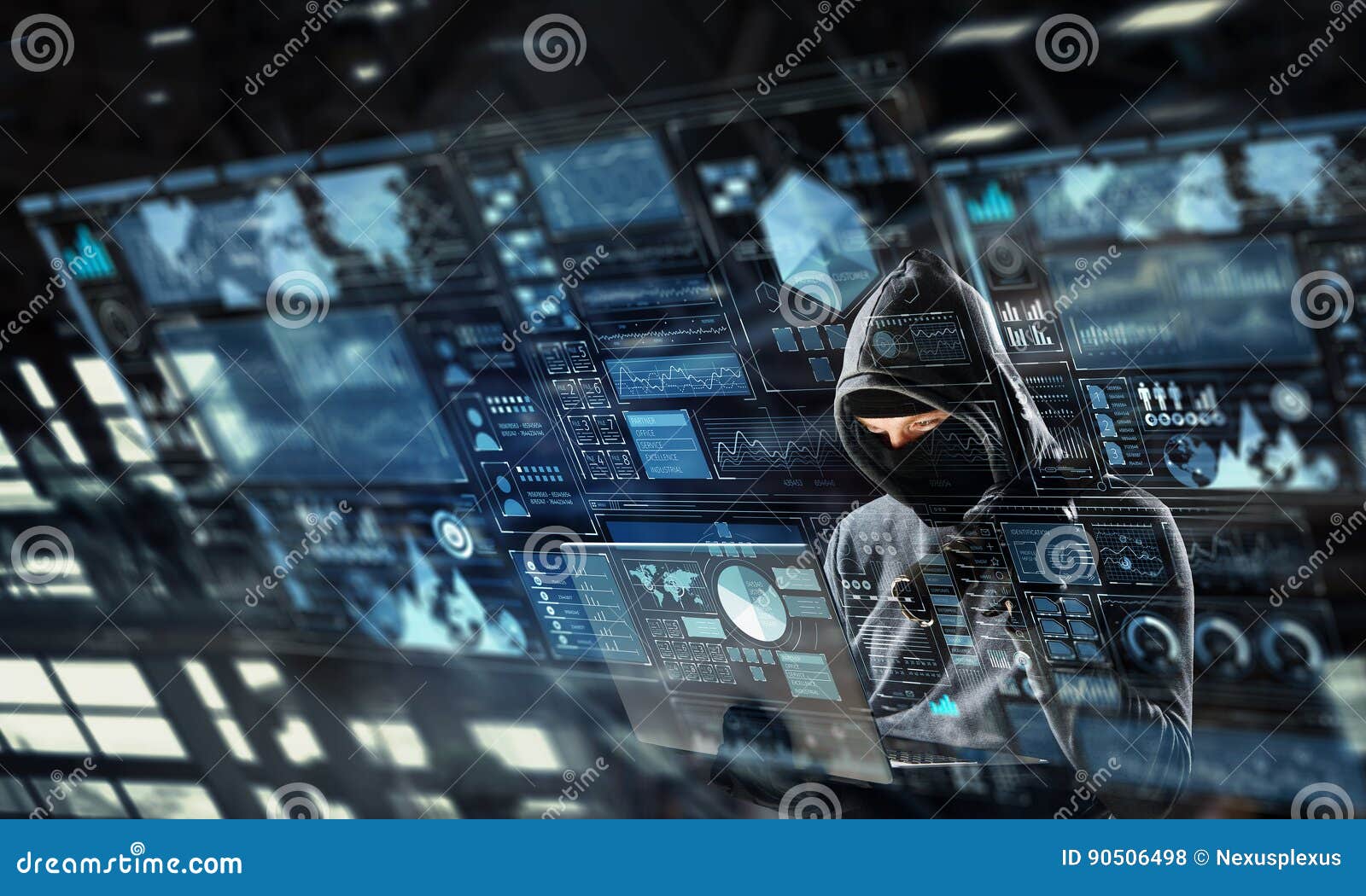 Network Security and Privacy Crime. Mixed Media . Mixed Media Stock ...