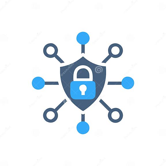 Network Security Protection Icon Stock Illustration - Illustration of analysis, business: 357857543
