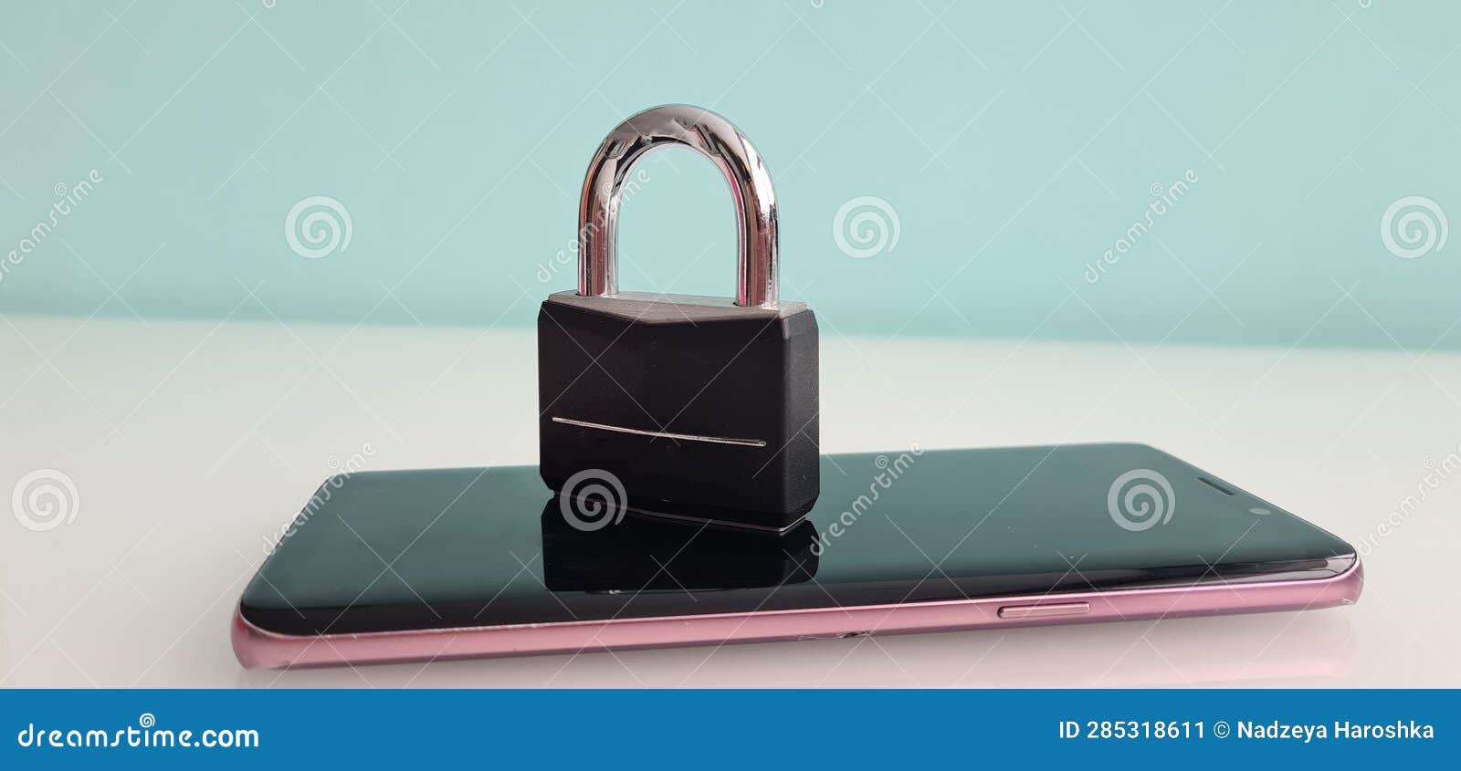 Network Security Protection and Modern Mobile Phone with Lock Stock ...