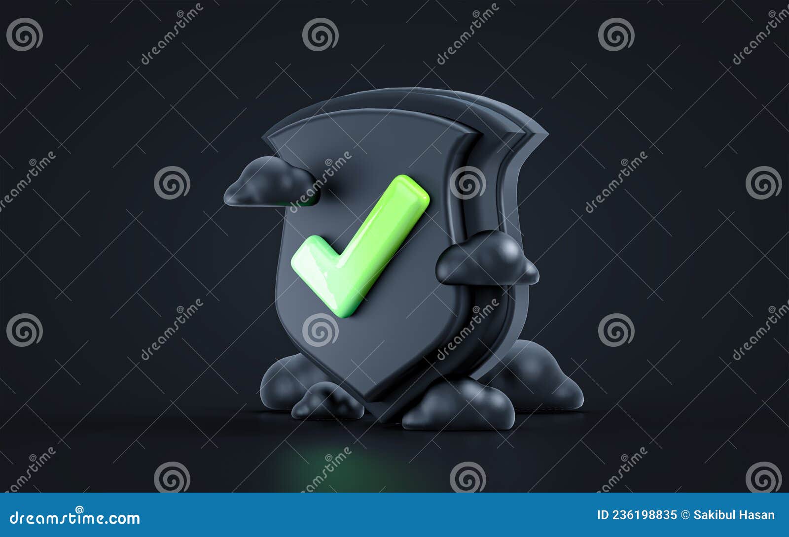 Network Security Shield Check Mark, Safety, Privacy Concept with Cloud ...