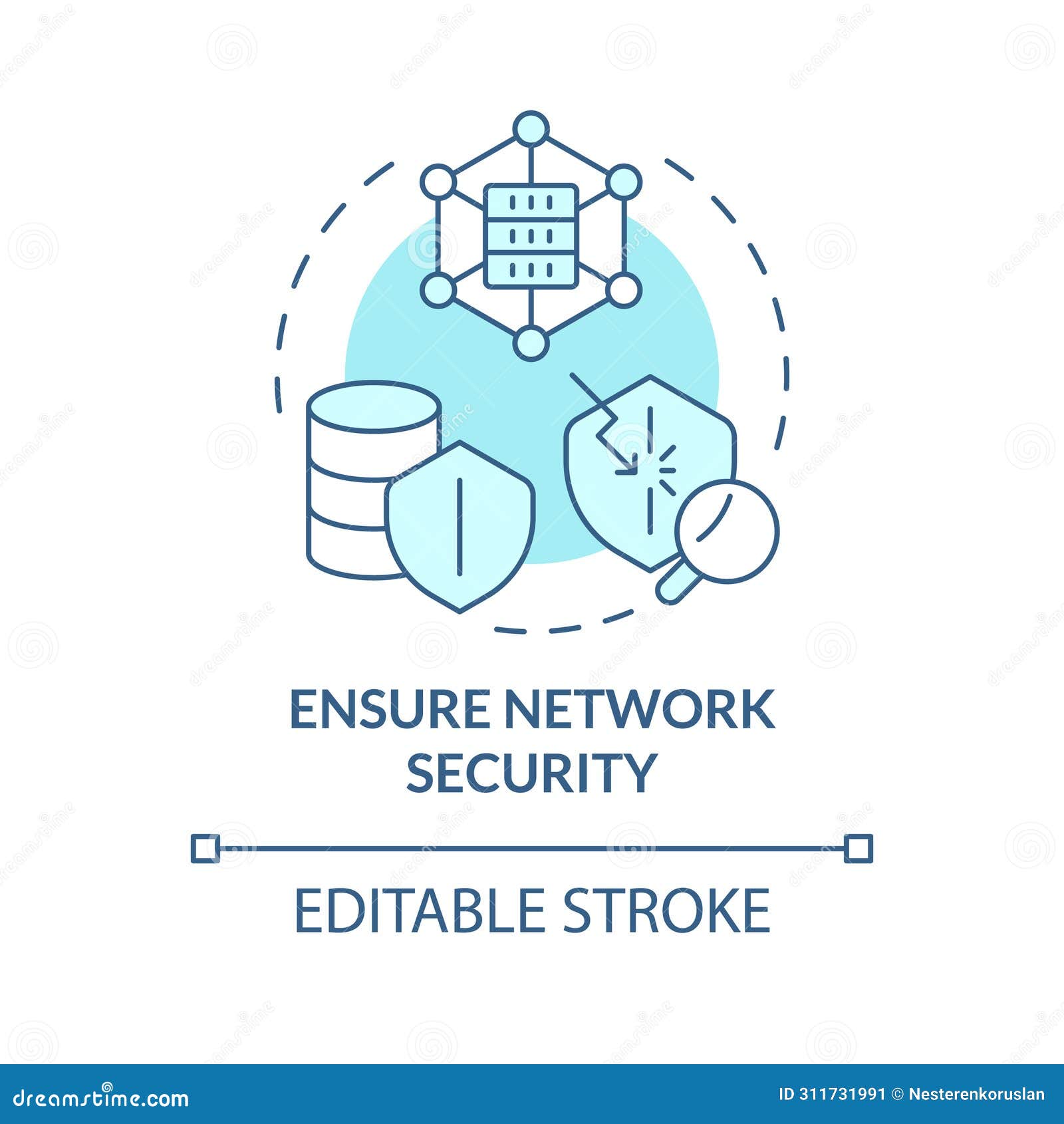 HOA Security Soft Blue Concept Icon Vector Illustration | CartoonDealer ...