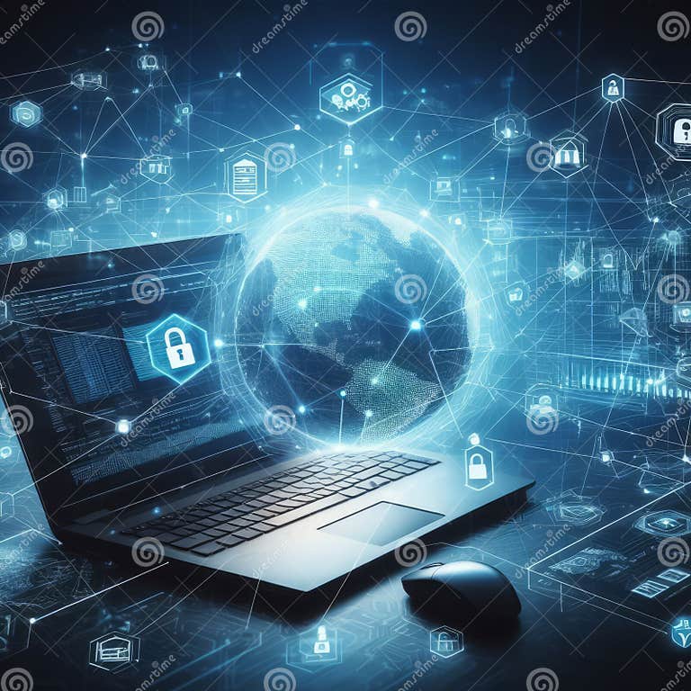 Network Security System Computer, Network Internet Safety Stock ...