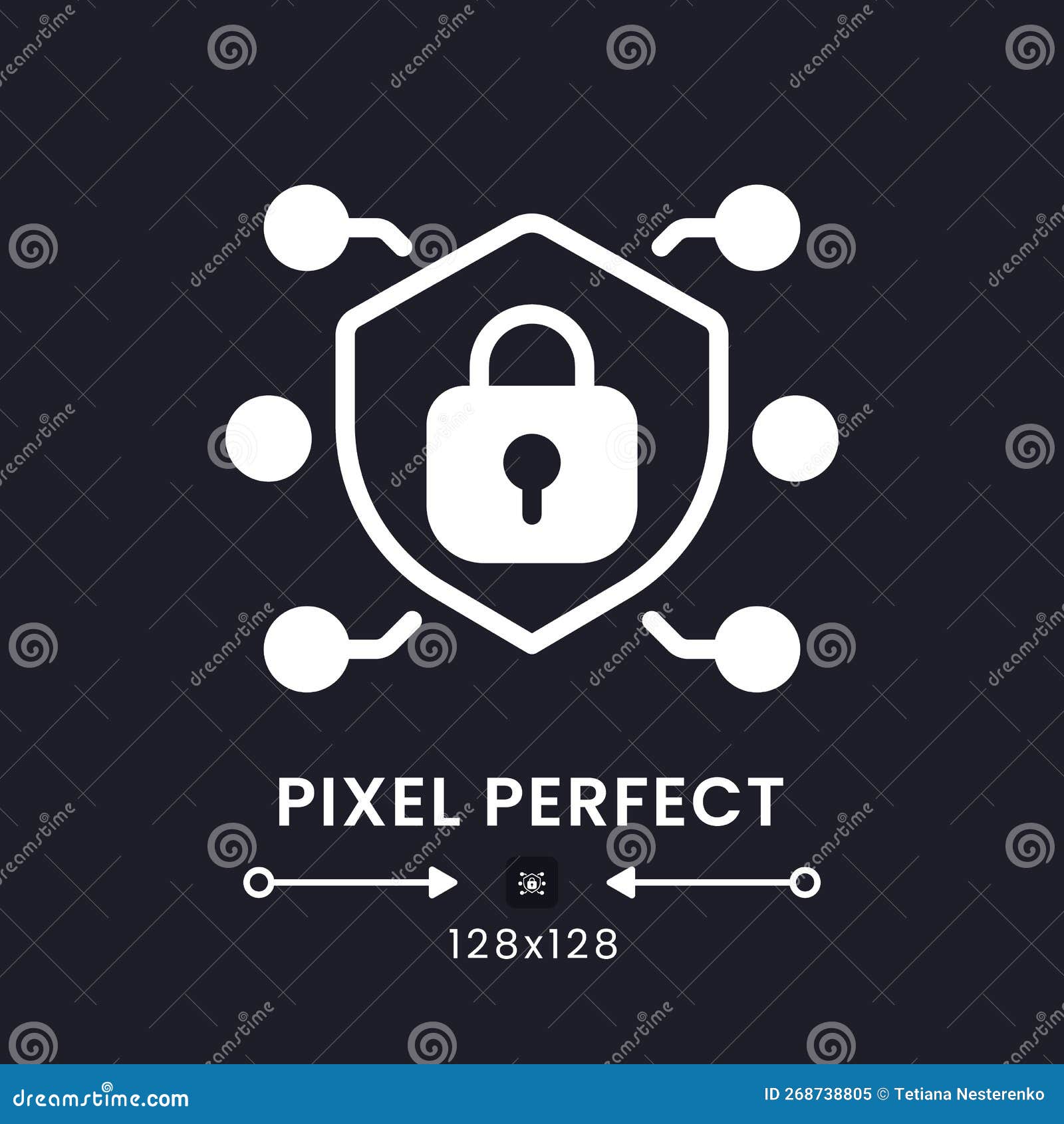 Network Security White Solid Desktop Icon Stock Vector - Illustration ...