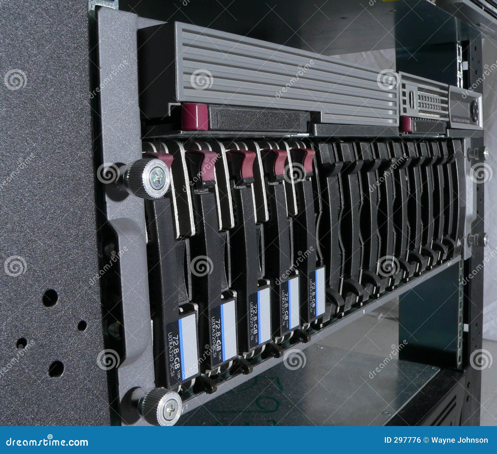 Network Server Room Routers With Fusebox Panel Blurred Front Background ...