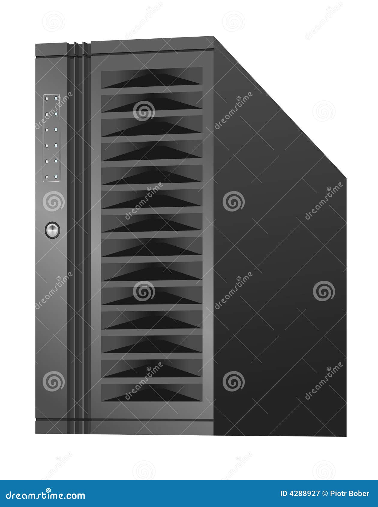 Network Server Room With Fiber Optic Cables Connected To Switch ...