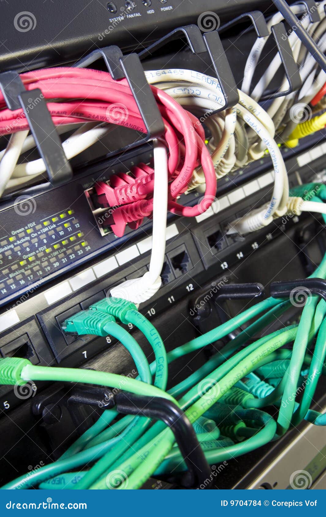 Network Server Cable Management Stock Photo - Image of power, console ...